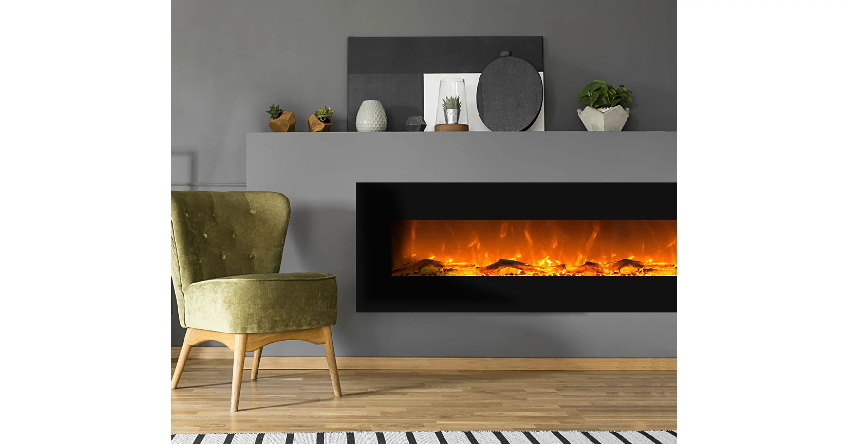 Glow Fire Mars XL Fekete 182 cm Fali Elektromos Kandalló 190109 - Glow ...